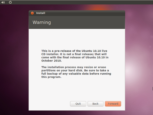 Novas telas de instalação do Ubuntu 10.10 – Ubuntu Dicas