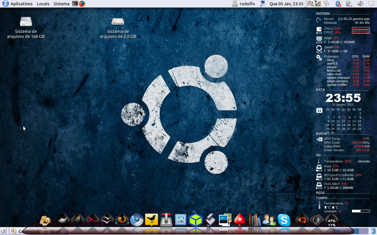 Tutorial Conky-color para Ubuntu – Ubuntu Dicas