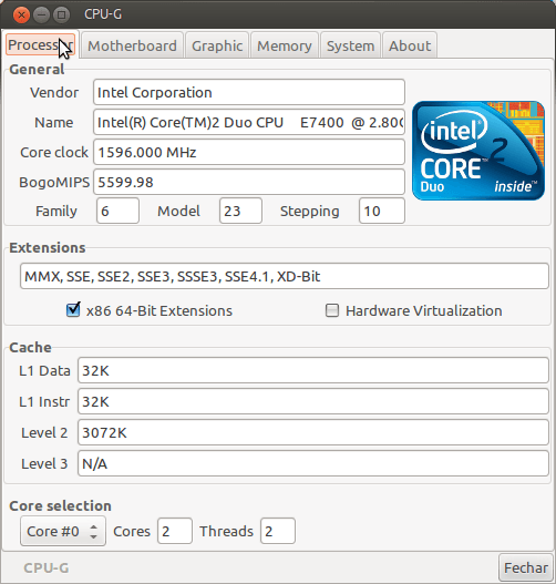 CPU-G mostra o hardware no Ubuntu – Ubuntu Dicas